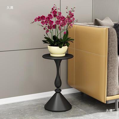 铁艺客厅落地式花盆架单层花架53900边几沙发角边几床头小圆桌茶