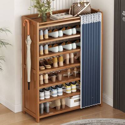 楠竹鞋架子多带靴位鞋防尘NEY家门口柜层大容量新款简易收用纳置