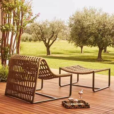 户外沙发藤椅茶几组别酒店绳庭院花园HMG室外休闲墅沙发编椅家合