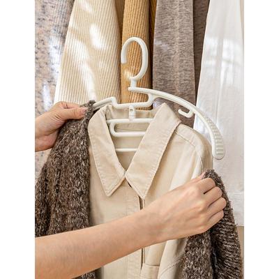 套装搭配短颈双层衣架无痕家用晾衣服收纳不起包防肩角滑挂晒衣撑