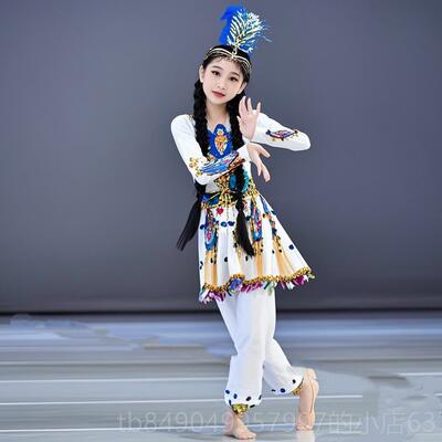 高档铃铛饰舞蹈维吾尔族少艺考舞女剧新疆民族演出服古丽台米娜同