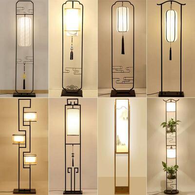 新中式落地751灯客厅简约现仿古复古书铁艺e风d房卧室灯中l国灯具