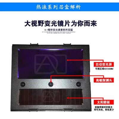 RL2-260/80/P300太阳片能动自变光电焊芯盒PJD变光可调节参数镜组