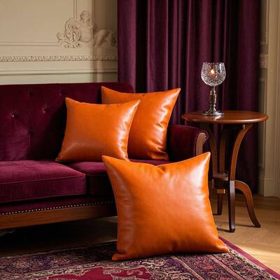 皮革抱高WIB档轻奢酒店沙发座椅靠垫白枕鹅绒抱枕套客厅沙发靠纯