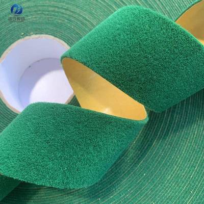 背胶绿绒糙面带防滑性好包辊绿绒布密度高不掉毛刺皮纺机配件