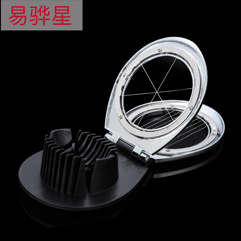 二合一日式多功能切蛋器创意锌合金鸡蛋切片分瓣器家用厨房小工具