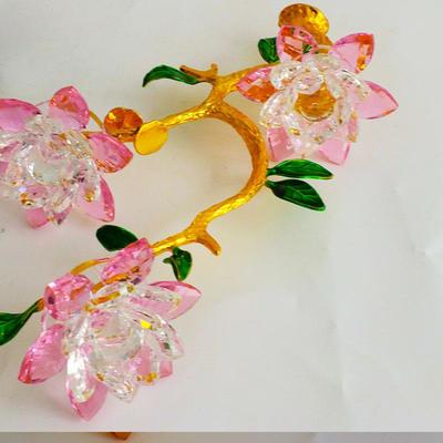 水晶莲花玄关展示柜客厅卧室书房创意家居摆件装饰品