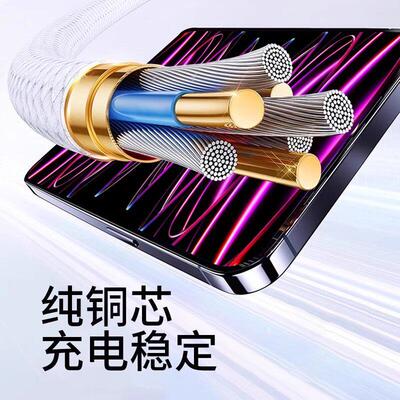 适用苹果iPhone17PoMax充电线1B45WPD快充苹果16/16适用苹果Pro手机数据线苹果7Pro/17Airr/15pro快充线US口