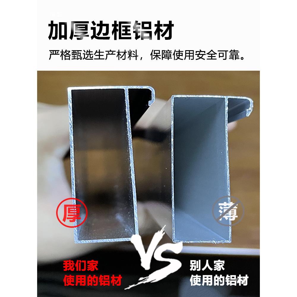 加厚全带框柜门铝金合橱门柜带框柜板厨房灶台门免打门孔自装