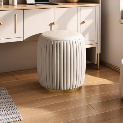 Lc04可转全实木化妆轻LCc04奢卧室梳妆台C椅子凳家用旋客厅小圆凳