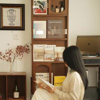 中复古风可移动旋全XMC76546身用镜子卧落地家转穿衣女生室玄关法