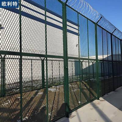 机场护栏网Y型柱刀片立刺UVR网隔离网看所栏防爬网防守护网监狱围