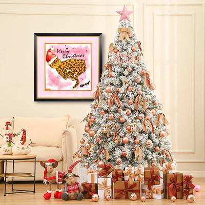 欧关式装复古客厅餐厅饰画创意形画玄书房装饰画个BCI性圣诞画A2