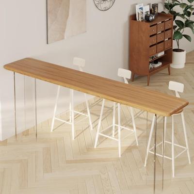 克力悬亚浮实木阳台吧台桌简约现家代用靠墙高脚窄酒桌吧桌椅806