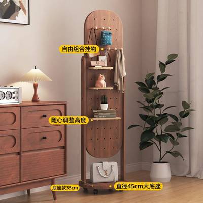 洞板落地户镜一体旋全身镜家用可移动出转租房GTD洞入门后大镜子