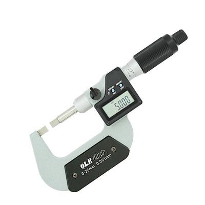 外径千分尺电子叶片千分尺刻线工业级五键刀口薄片槽型螺旋测微器