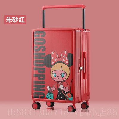 正品新款机ins卡通行李箱宽杆拉杆箱男女耐用结实可爱拉登密码箱