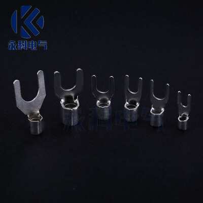 SNB8-8 冷压叉形Y型U型裸端头紫铜线鼻耳接线端子紫铜焊口500只