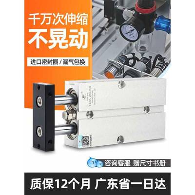 星辰双轴双0杆气缸小型气动TDA16/TN100-亚德客20-302x30929*4一5