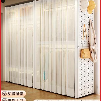 货架衣柜家卧室出衣租简房物收纳易组装落8599用地洞洞板金属角钢