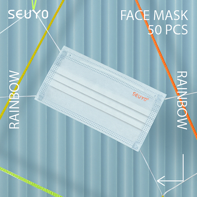seuyo定制口罩2021新款时尚版白色一次性男潮款女神彩虹网红口罩