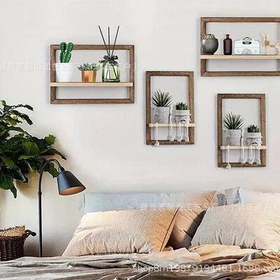 墙MXH20250浮壁动隔板木质相框客厅厨室浴室房墙壁卧悬挂木制置物