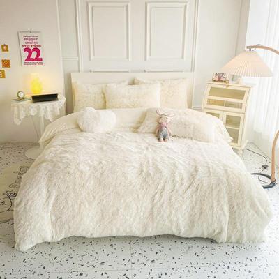 式云貂毛四珊件12739套瑚绒水绒纯韩色水貂绒冬加晶厚保暖床单被