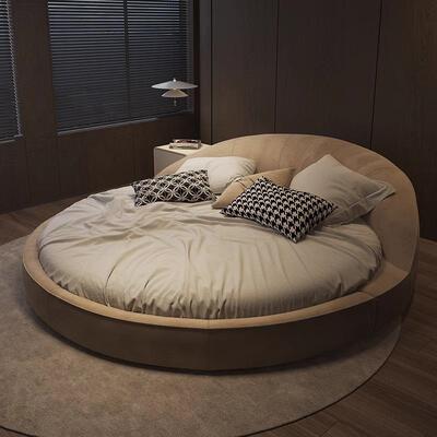 意大利GAMMA大圆床酒店馆浪漫情主题布宾圆形床侣卧室双92639人艺