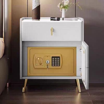 能床头柜保险箱LDY一体卧床边智保物险柜多室层实木无线充电置收