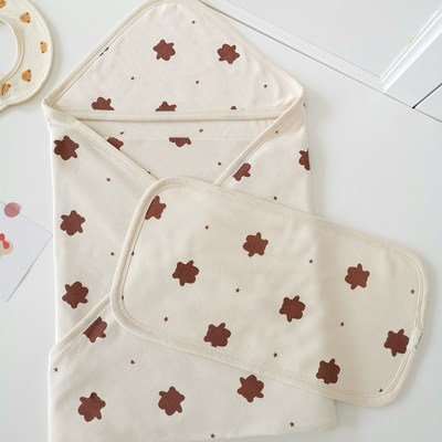 A类针织纯棉 新生儿抱被春夏款婴儿产房包单包裹布包被初生儿包单