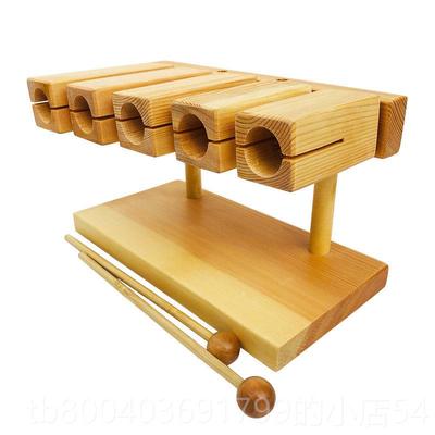 高档五音梆子 奥尔夫打5击乐器 五木鱼音 樟子材质纸盒包松装G5-A