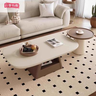法式奶油茶几用现代新款2桌0SNJ2客厅家轻奢储5物简约小户型组合