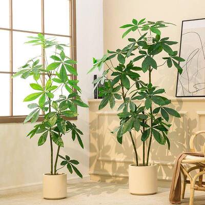 仿真植发财招式财10010947客厅绿电视柜落地大型盆栽内装饰摆件室