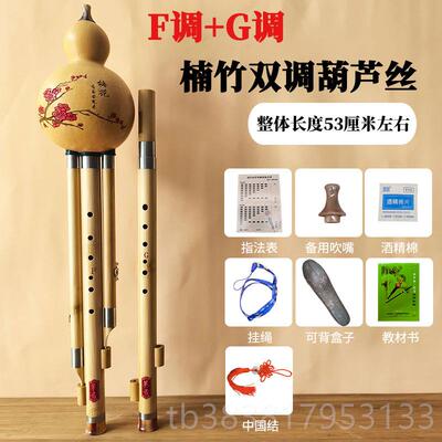 高档楠竹双调葫芦丝F加易G降BC调乐音准吹耐用成人加演奏专业器不