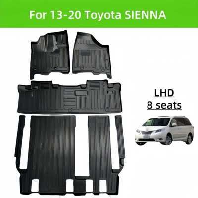 For 13-20 SIENNA LHD Waterproof 3D Carpet TPE Car Floor Mat
