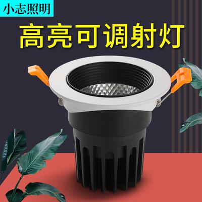 嵌入式led天花射灯5w7w9w12w15w20w30w酒店可控硅调光cob洗墙射灯