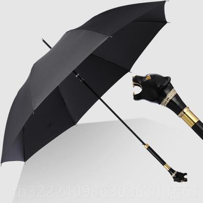 正品英伦覆古风轻雨黑伞长柄士绅双人自动遮阳伞纯色防晒晴雨奢伞