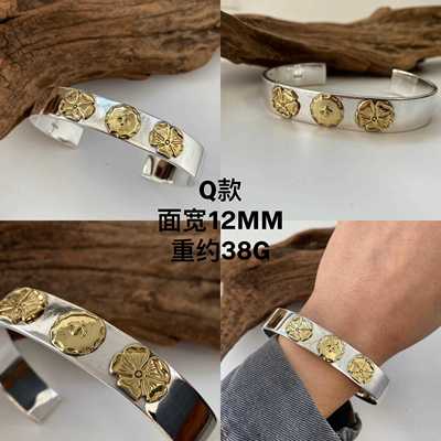 正品不同银石匠高桥纯银羽复毛老鹰绿松手开口手镯个性古宽版情侣