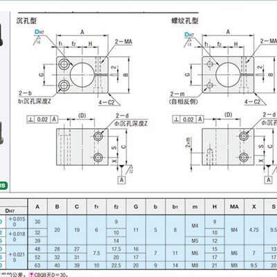 底座用支架 简易方型CAQB CAQM CBQB CBQM固定夹单孔支架轴夹