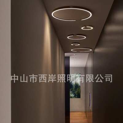 西岸 occhi0 mito设计师款卧室吸顶灯现代轻奢玄关走廊书房C型灯