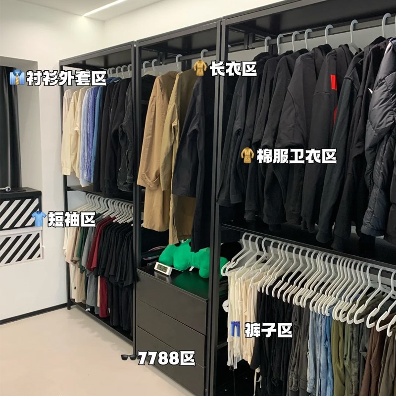 金属衣柜全实木新款2024爆款卧室家用衣橱铁艺钢架结构定制衣帽间
