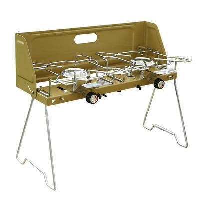 户外防风便携式气炉炉卡式炉折叠式扁气罐野炊野营炉烧烤炉双灶