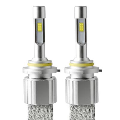 编织带铜带LED大灯8颗灯珠高亮解码 led headlamp canbus tuning