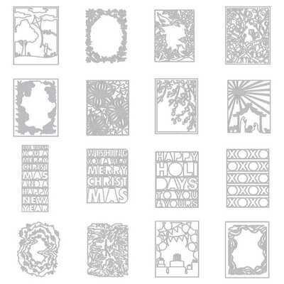 16款各种矩形背景板切割刀模cutting dies scrapbooking压花刀模