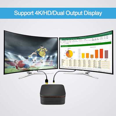 AK1H迷你主机微型电脑主机办公家用便携四核J3455迷你电脑MINI PC