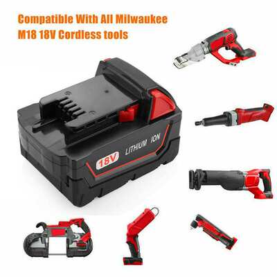 厂家直供适用于Milwaukee M181840 9Ah 18V M18电动工具可池更换