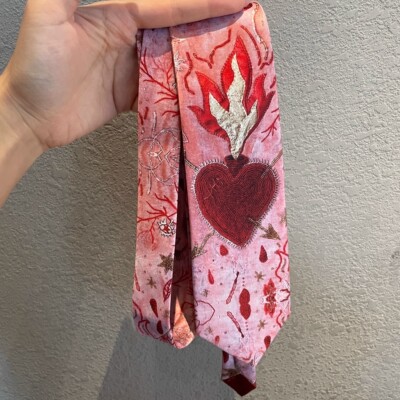 文艺渐变粉色领带小众学院风