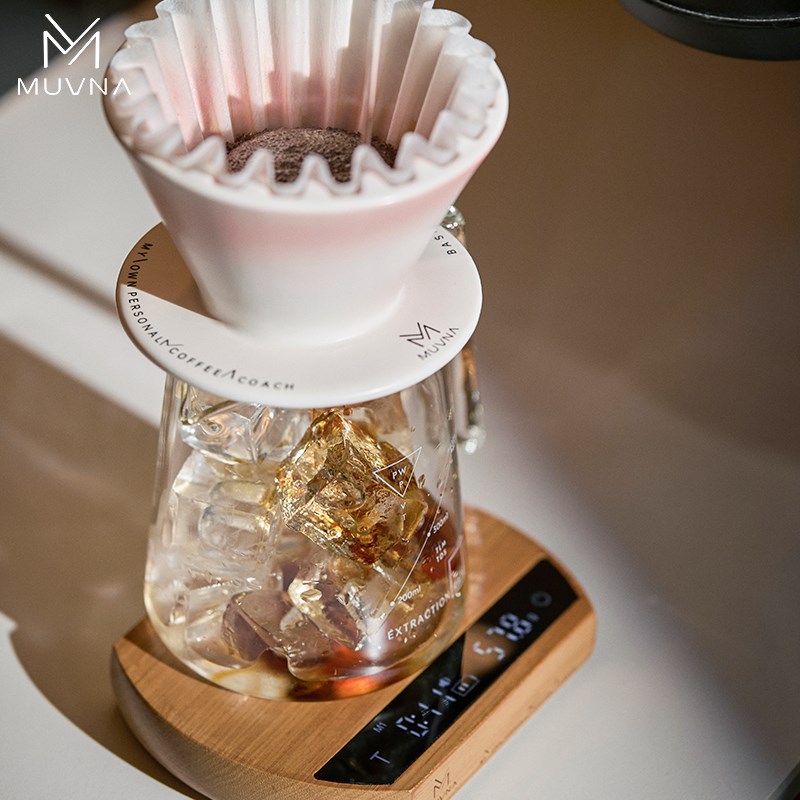 MUVNA慕威纳 意式咖啡电子秤实木手冲咖啡称精准智能计时咖啡称