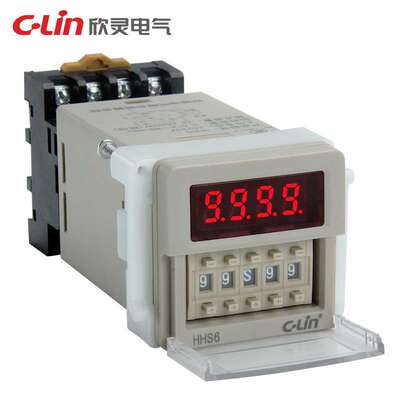 欣灵HHS6(JSS48A) 数显时间继电器2组通电延时清零暂停11脚AC380V