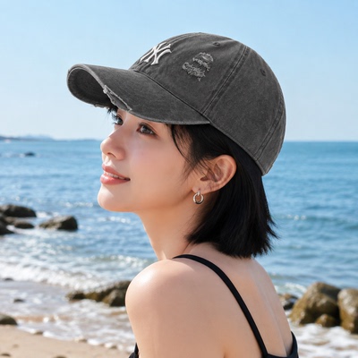 MLB男女同款牛仔棒球帽2026秋季新款运动休闲帽子鸭舌帽3ACPVV34N